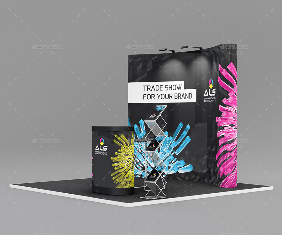 03-Trade-Show-Booth-Mock-up 3x3, Graphics | GraphicRiver