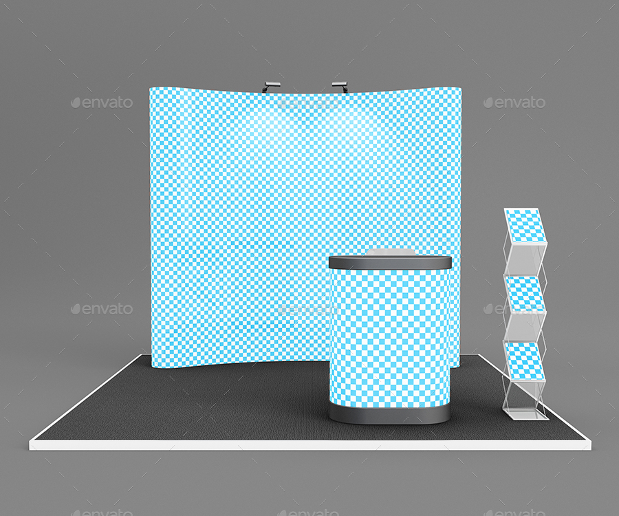 03-Trade-Show-Booth-Mock-up 3x3, Graphics | GraphicRiver