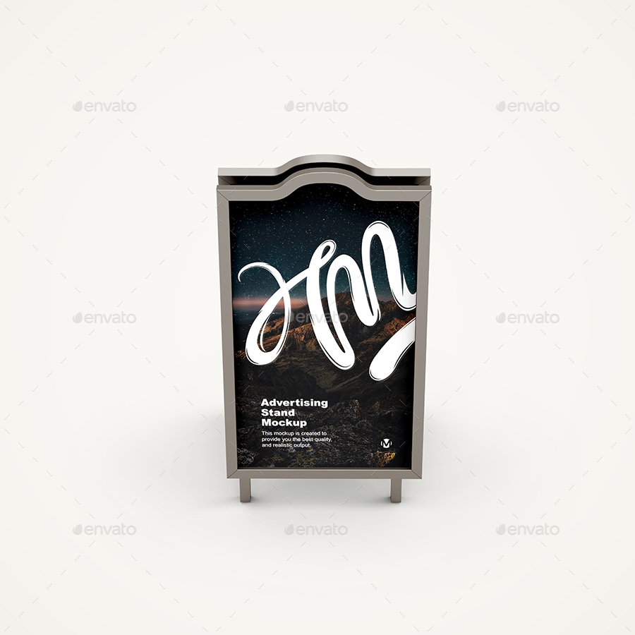Two Sided Advertising Stand Mockup, Graphics | GraphicRiver