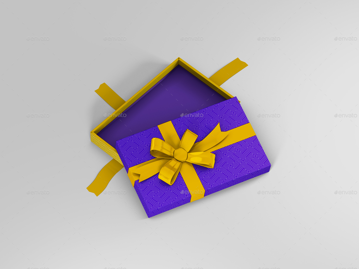 Gift Box Flat Rectangle Mockups, Graphics | GraphicRiver