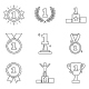 First Place Line Icons, Icons | GraphicRiver