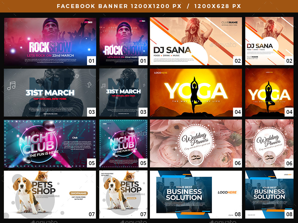 Facebook & Instagram Multipurpose Banners 40, Web Elements | GraphicRiver