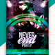 Never End Party Flyer Template, Print Templates | GraphicRiver