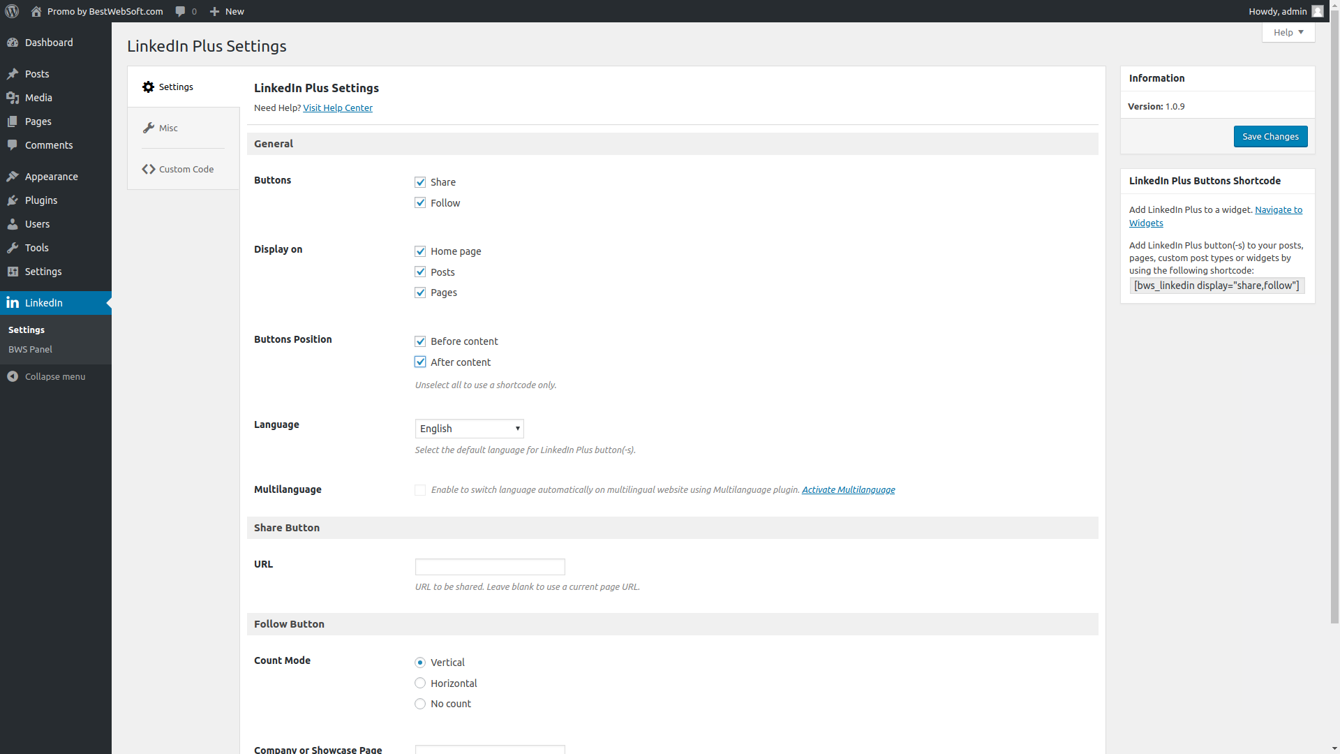 BestWebSoft's LinkedIn Plus by bestwebsoft | CodeCanyon