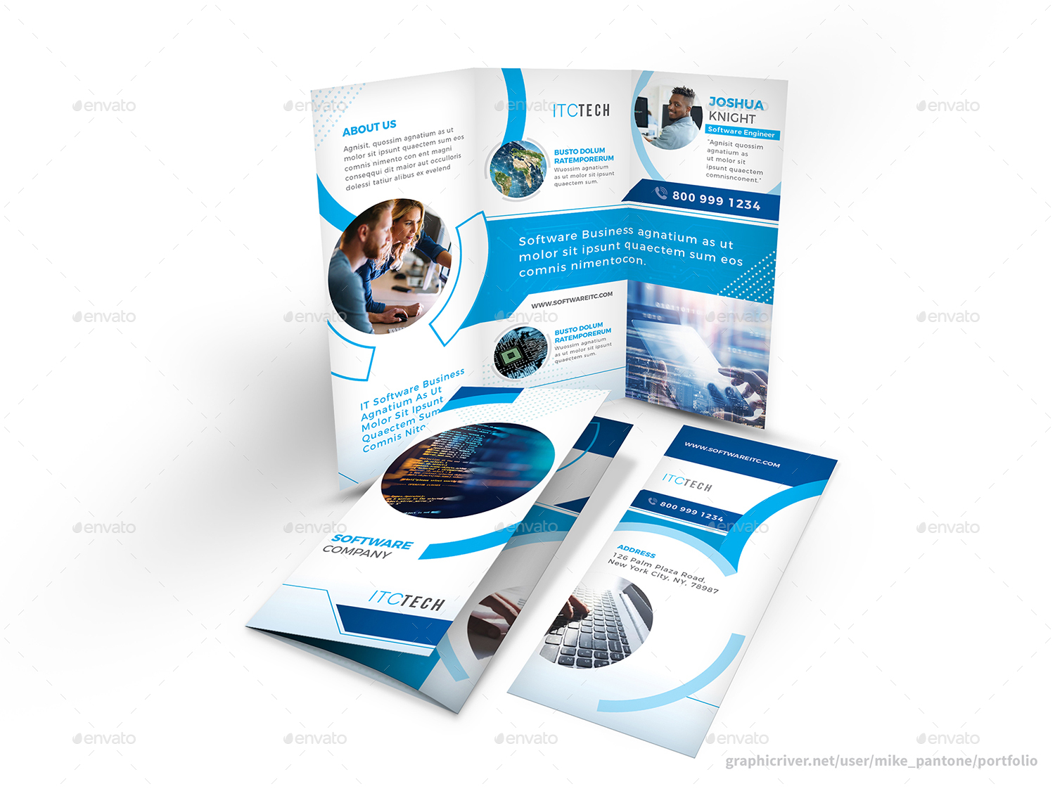 Software Trifold Brochure 10, Print Templates | GraphicRiver