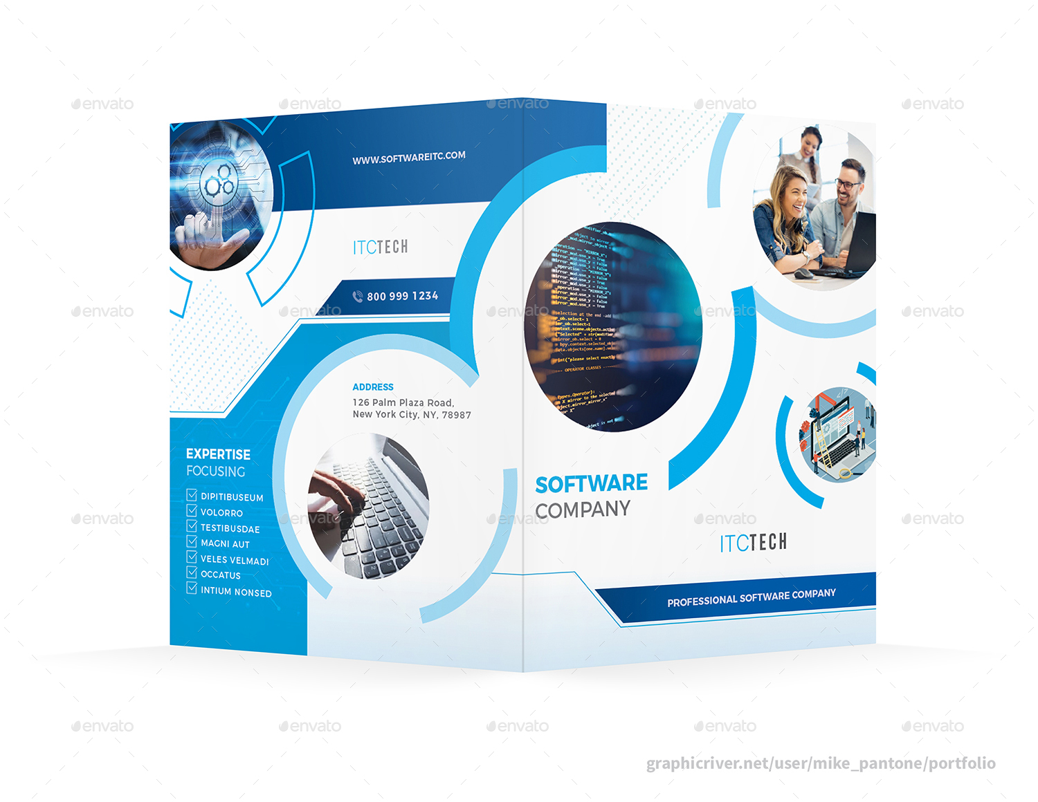 Software Bifold / Halffold Brochure 10, Print Templates | GraphicRiver