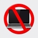 No Laptop Sign Isolated on Transparent, Vectors | GraphicRiver