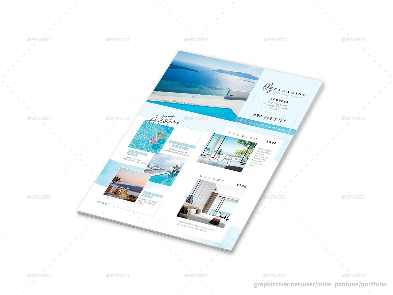 Beach Resort Print Bundle 3, Print Templates | GraphicRiver