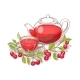 Cherry Tea Vector Illustration, Vectors | GraphicRiver