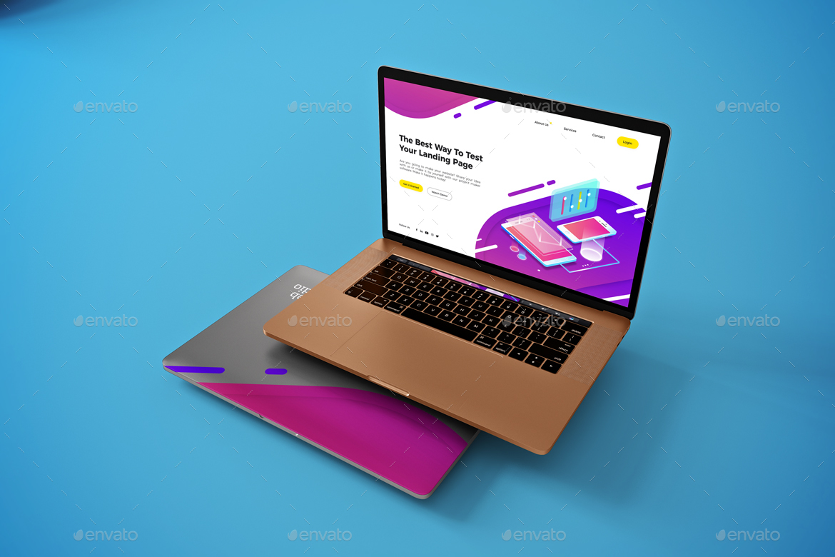Floating Laptop Pro, Graphics | GraphicRiver