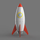 Spaceship rocketship cartoon simple High and Low Poly by GeoGo | 3DOcean
