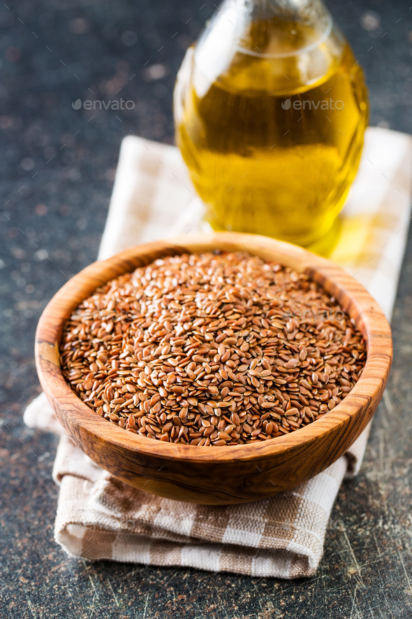 Flax seeds, linen seeds or linseeds. Stock Photo by jirkaejc | PhotoDune