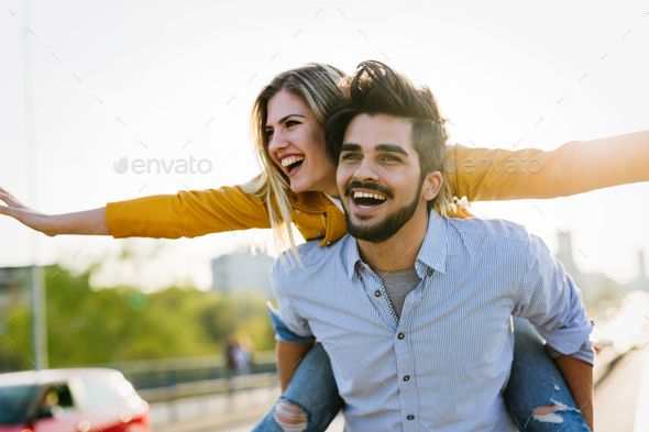 Happy tourists traveling and smiling Stock Photo by nd3000 | PhotoDune