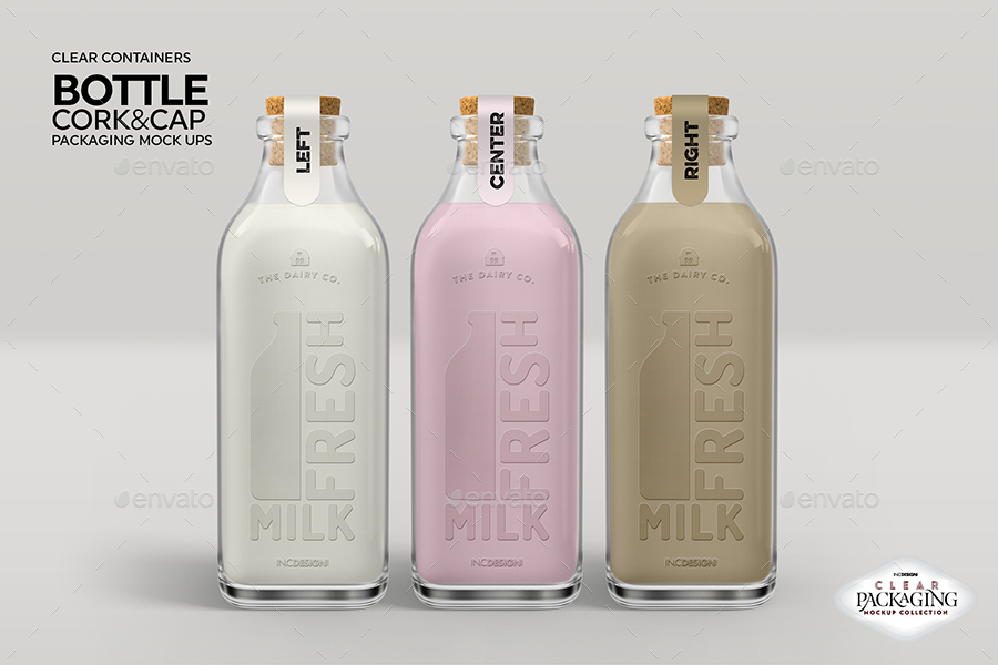 Cork and Metal Cap Bottle Packaging Mock Up, Graphics | GraphicRiver