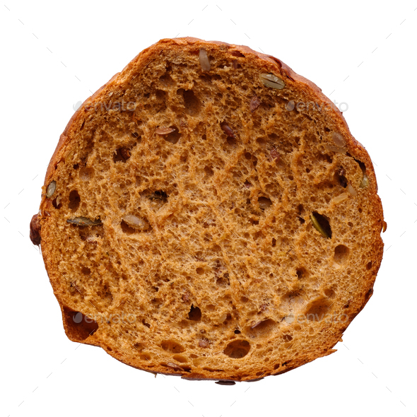 Single round multigrain bun Stock Photo by sergeyskleznev | PhotoDune