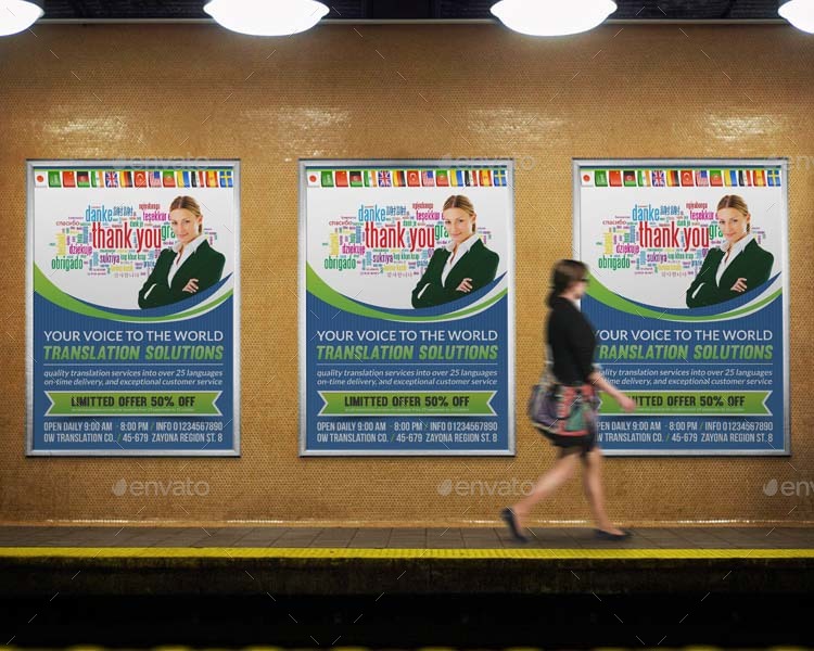 Translation Services Poster Template, Print Templates | GraphicRiver