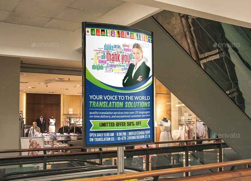 Translation Services Poster Template, Print Templates | GraphicRiver