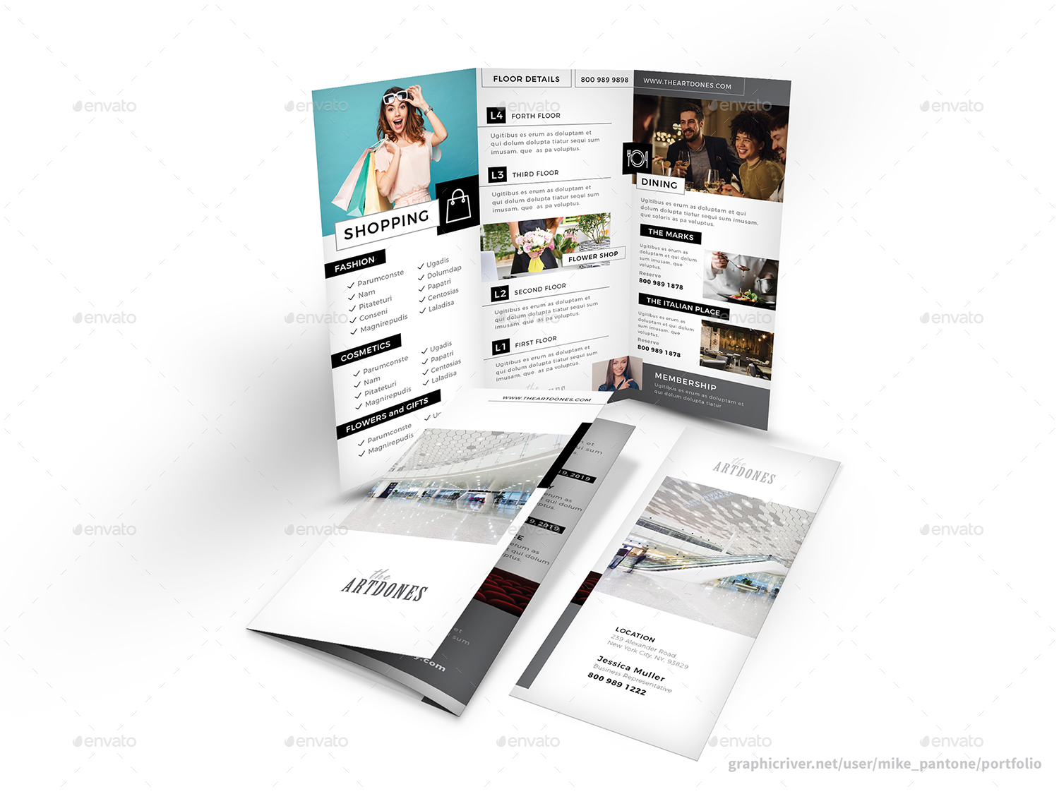 Shopping Mall Trifold Brochure, Print Templates | GraphicRiver