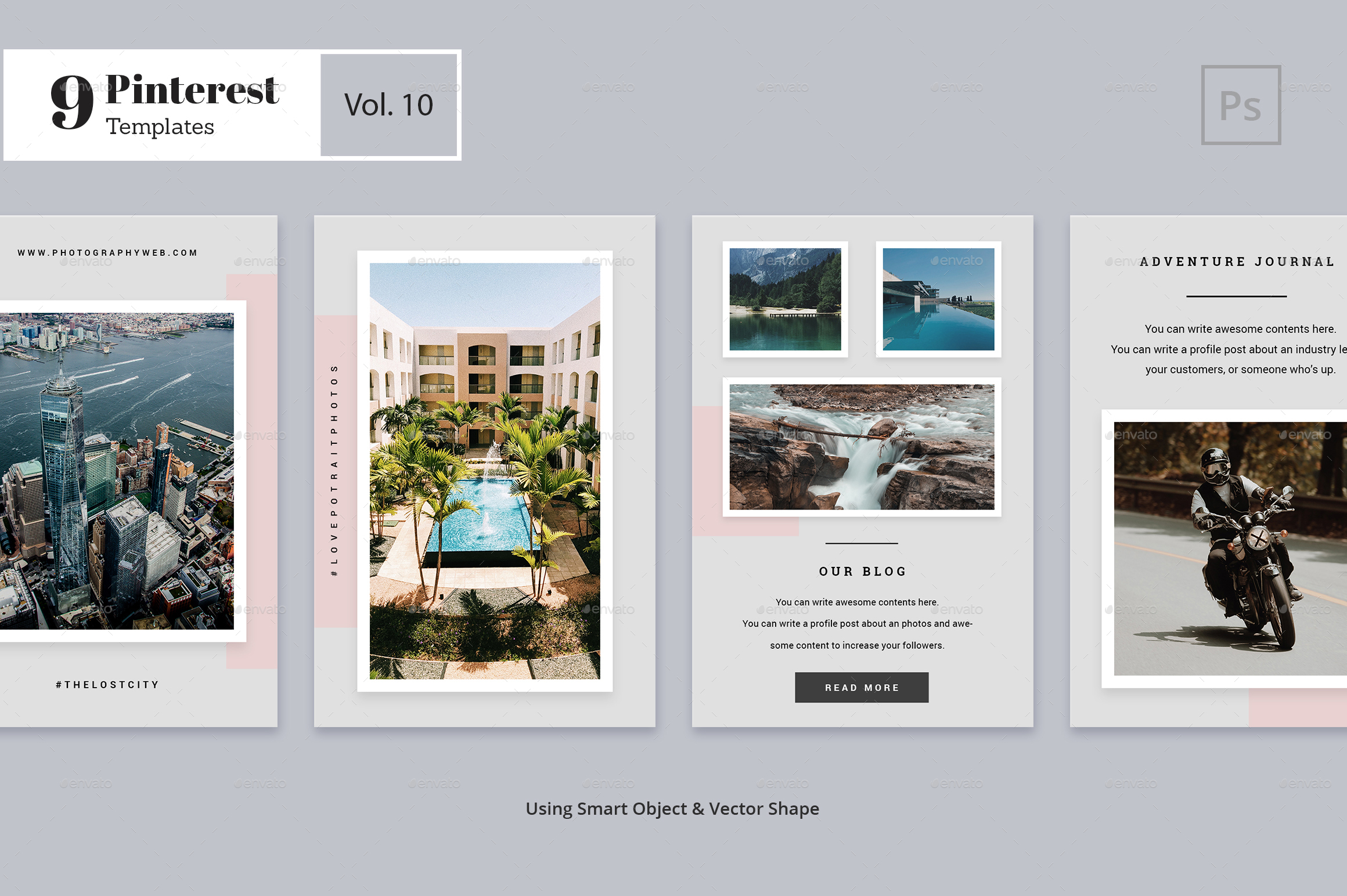 Pinterest Templates Vol. 10, Web Elements | GraphicRiver