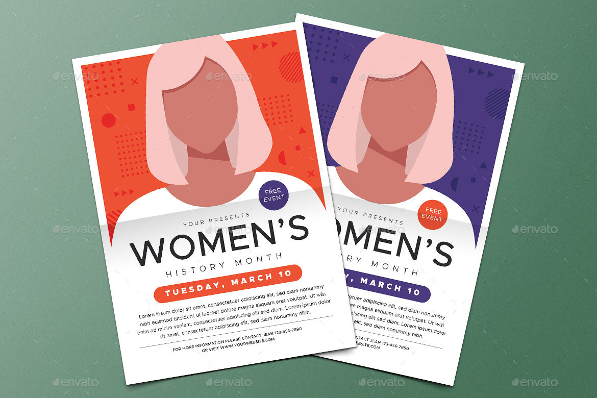 Women's History Month Flyer, Print Templates | GraphicRiver