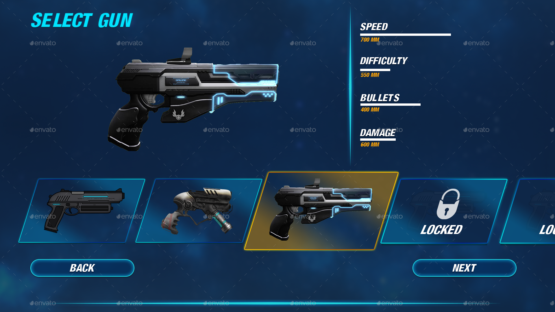 Sci-Fi Game UI, Game Assets | GraphicRiver