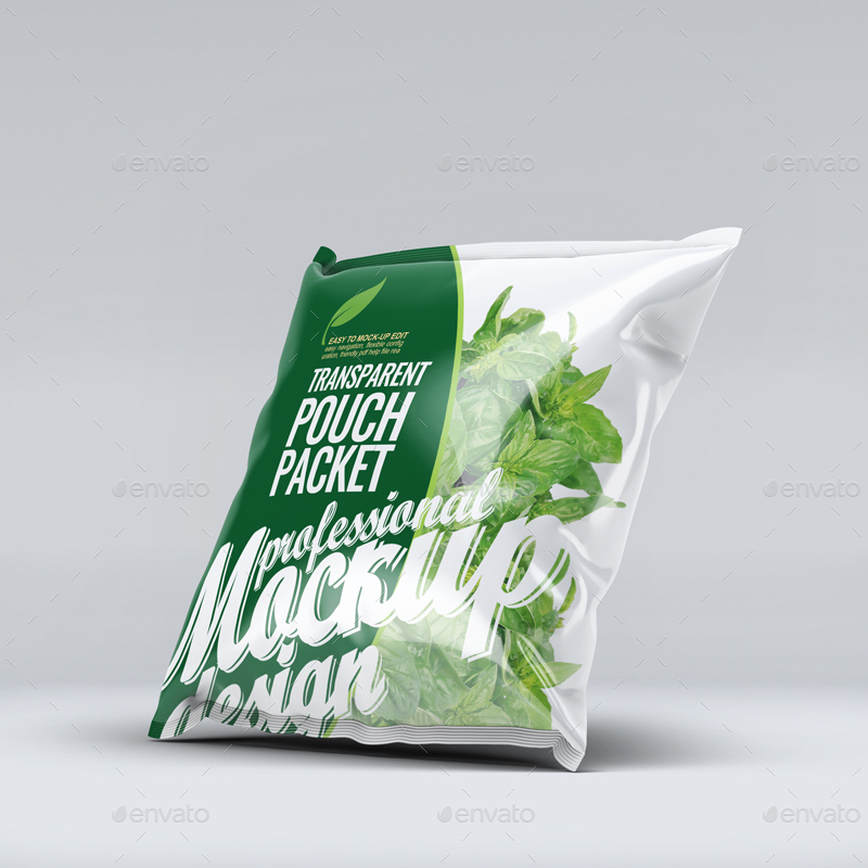 Transparent Pouch Packet Mock-Up, Graphics | GraphicRiver