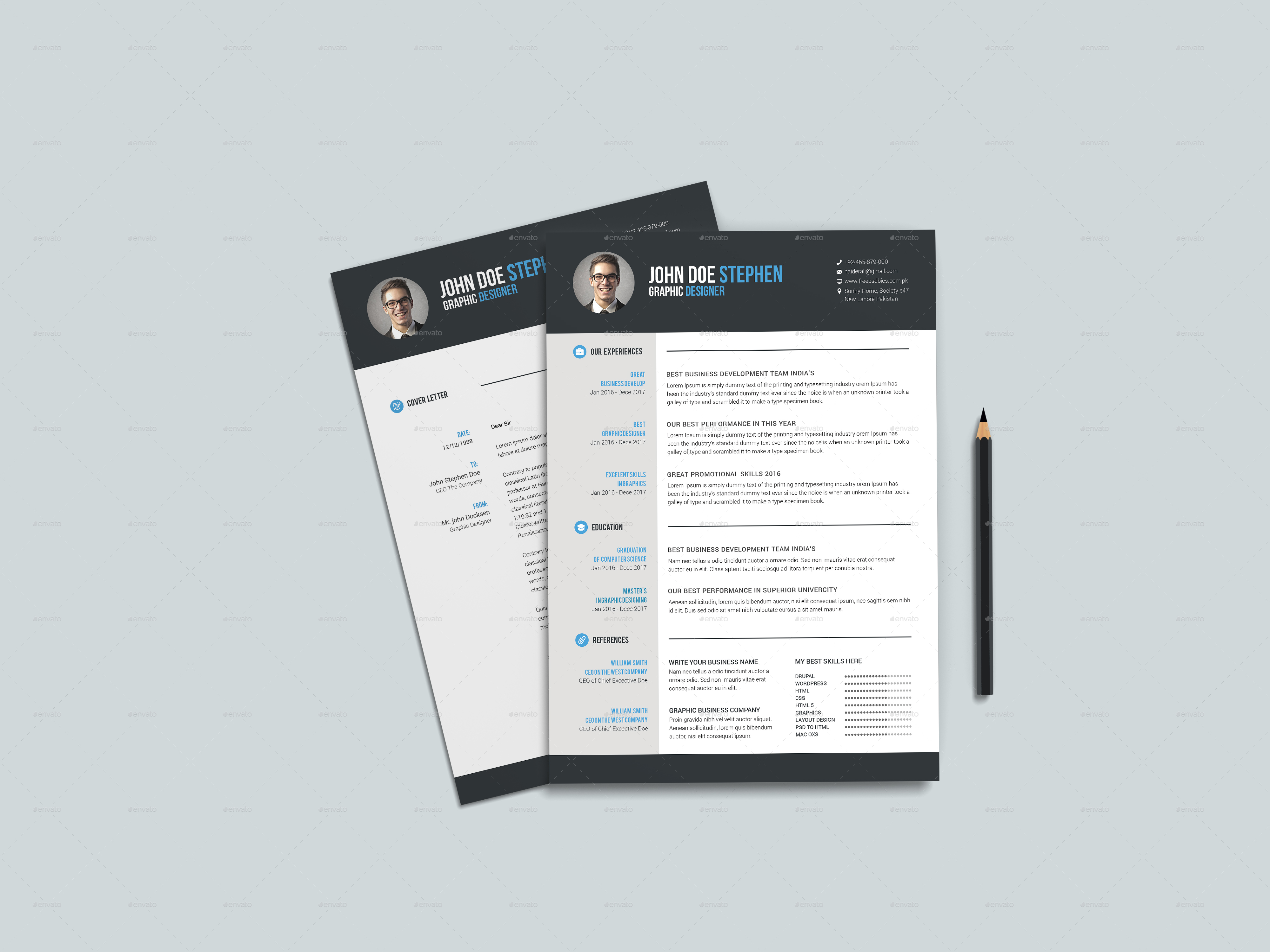 CV / Resume Mockup, Graphics | GraphicRiver