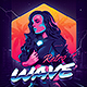 New Retro Wave Party Flyer Template, Print Templates | GraphicRiver