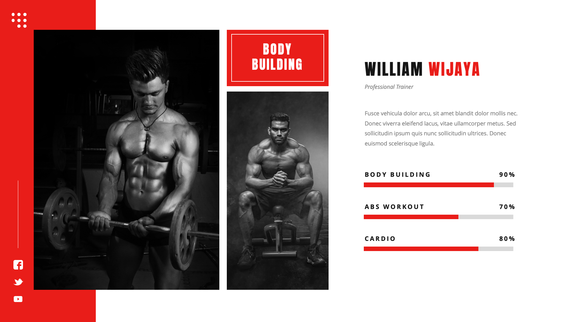 Shapes - Gym & Bodybuilding Powerpoint Template, Presentation Templates