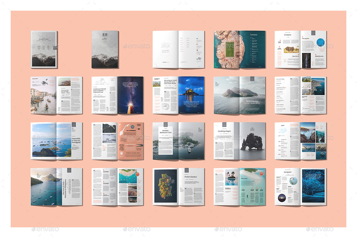 Islands Mag, Print Templates | GraphicRiver