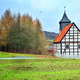 Vintage Old German Farm House and Nature Stock Photo by okanakdeniz