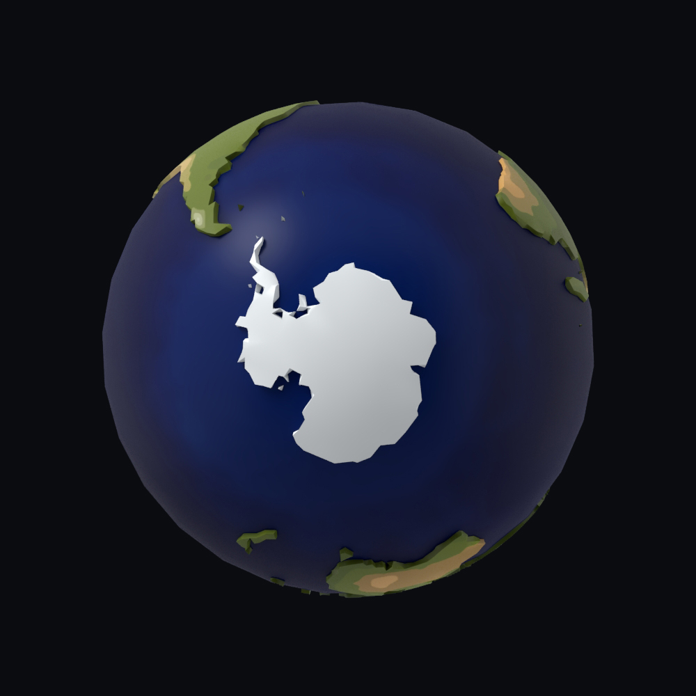 Earth low poly simple design cartoon by GeoGo | 3DOcean