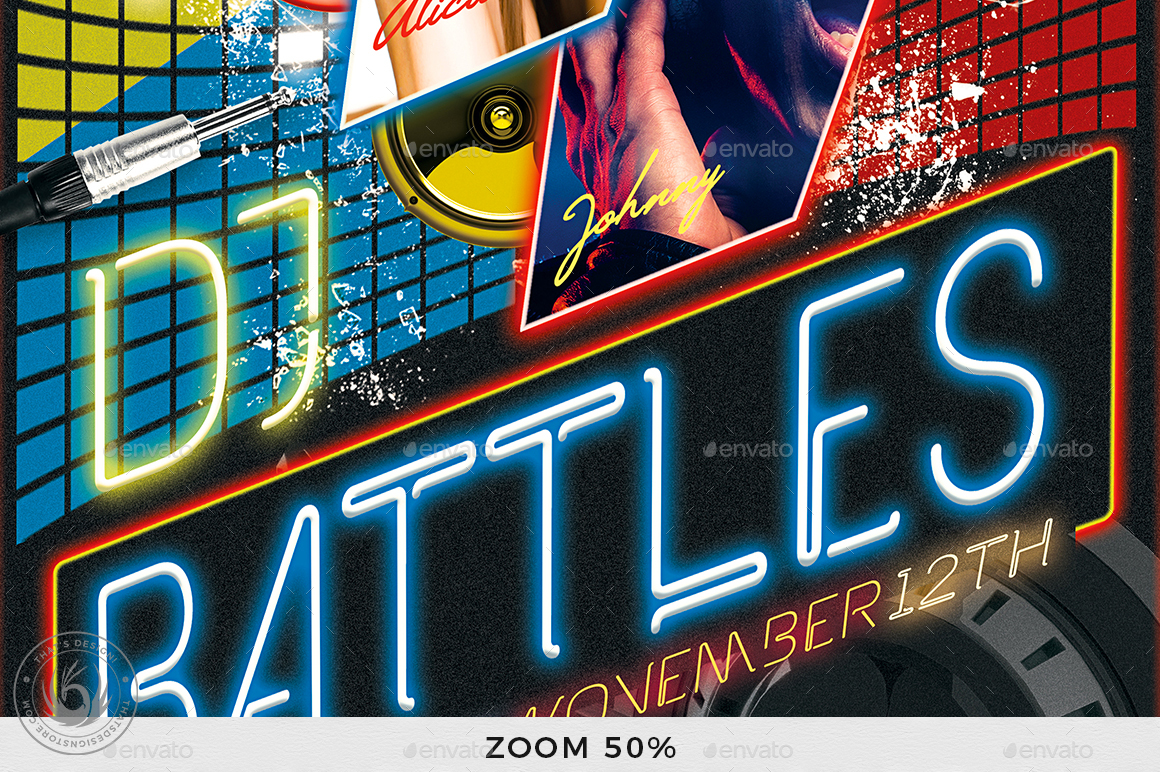 Dj Battle Flyer Template V1, Print Templates | GraphicRiver