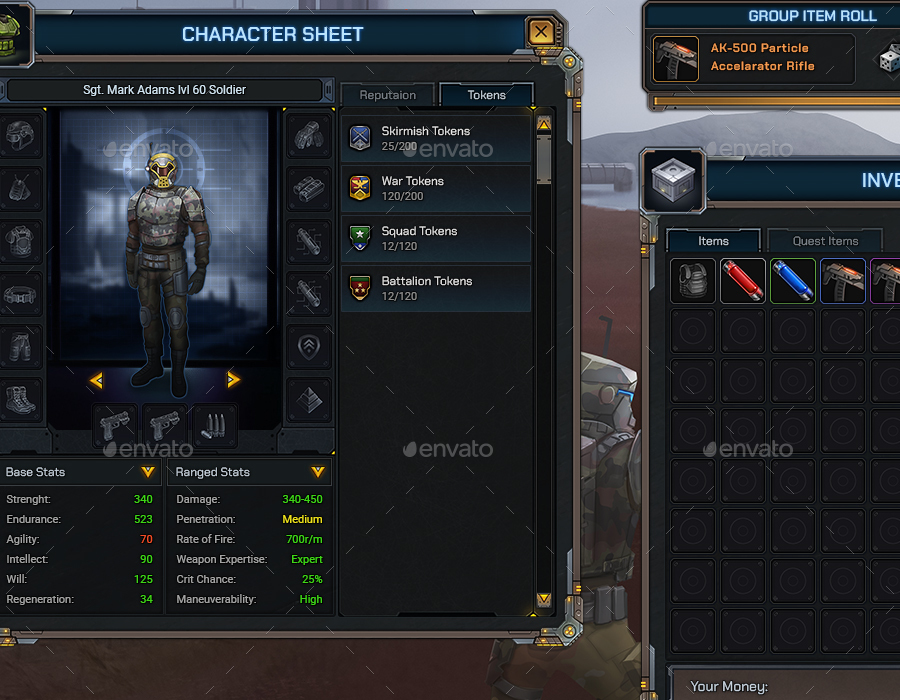 Starfall - RPG User Interface, Game Assets | GraphicRiver