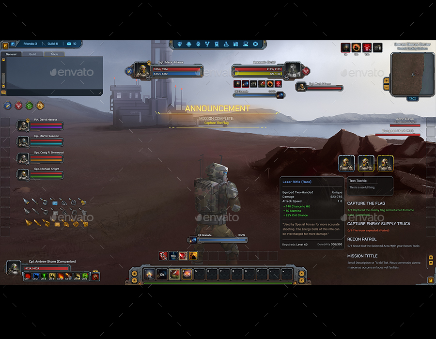 Starfall - RPG User Interface, Game Assets | GraphicRiver