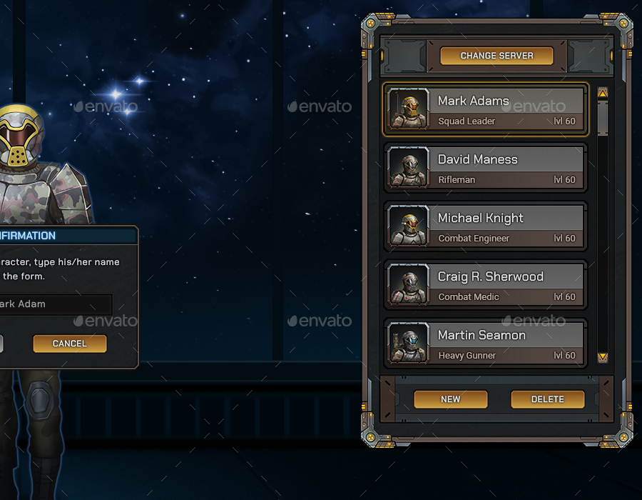 Starfall - RPG User Interface, Game Assets | GraphicRiver