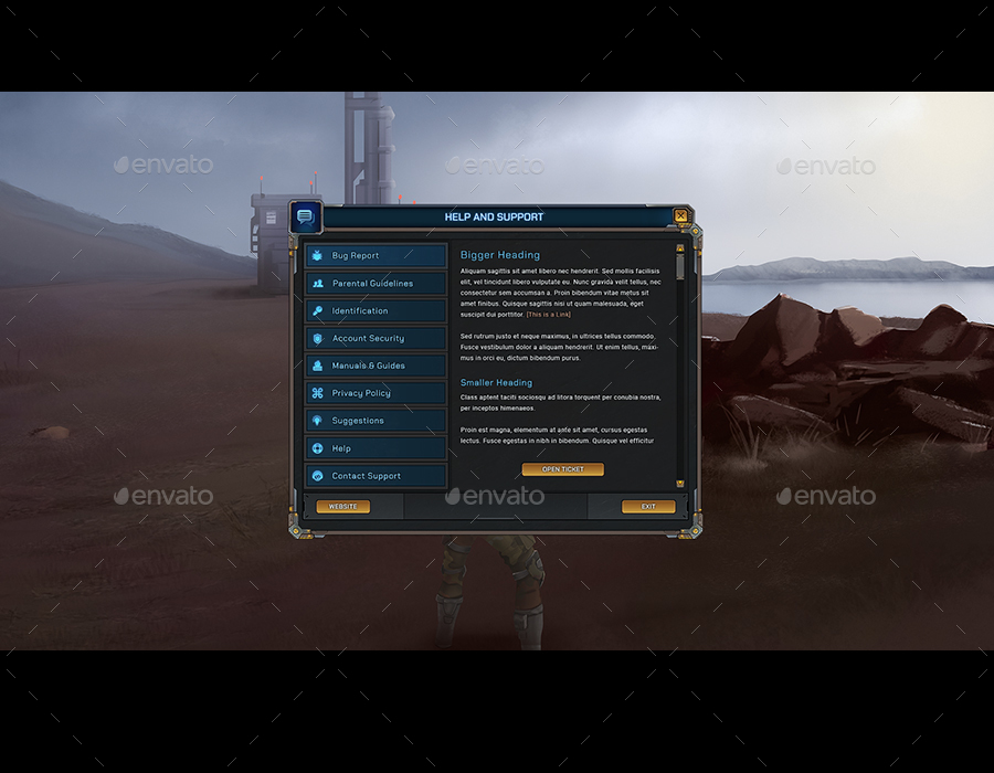 Starfall - RPG User Interface, Game Assets | GraphicRiver