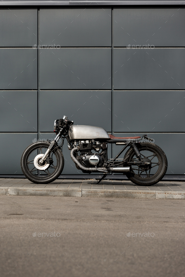 Vintage motorcycle cafe racer style. Stock Photo by nikkolia | PhotoDune