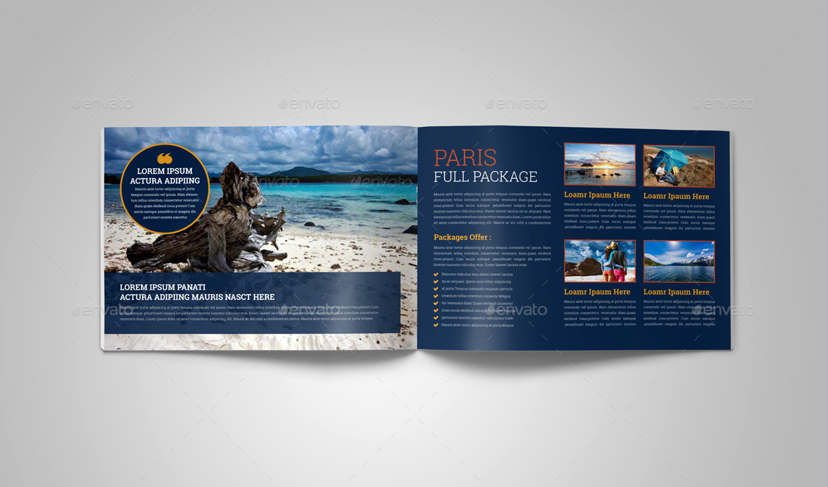 Travel Agency Brochure Catalog InDesign Template v8, Print Templates