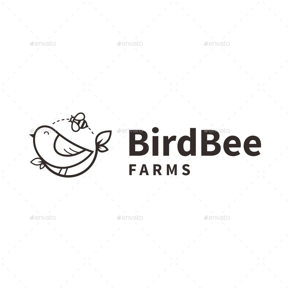 Bird Bee for Poultry Farm Logo, Logo Templates | GraphicRiver