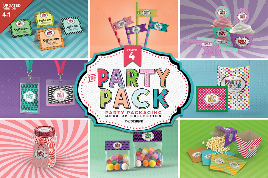 The Party Pack Packaging MockUps 4, Graphics | GraphicRiver