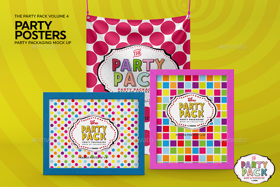 The Party Pack Packaging MockUps 4, Graphics | GraphicRiver