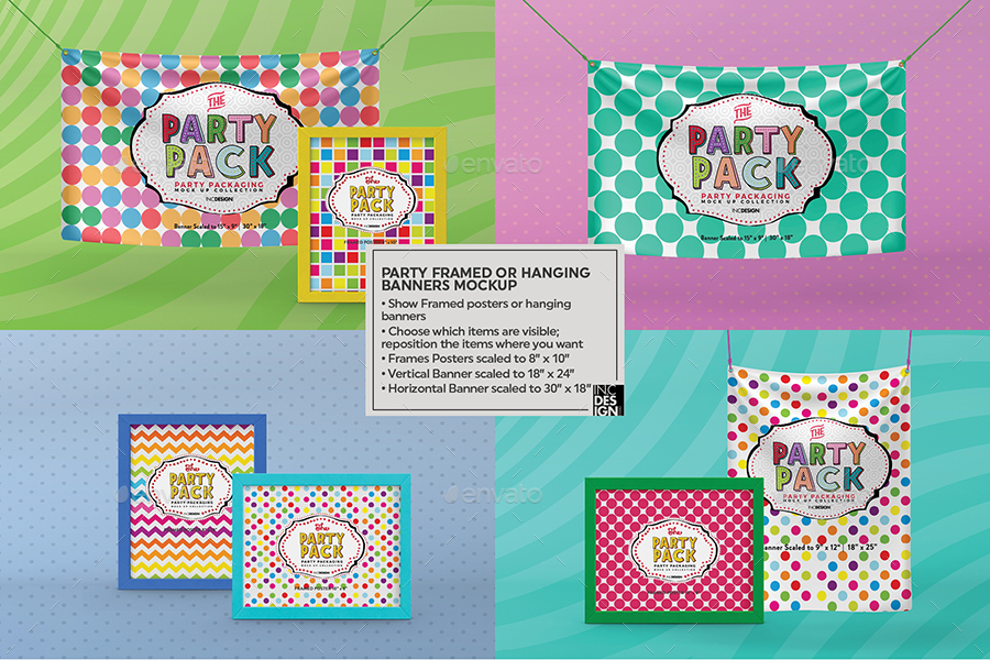 The Party Pack Packaging MockUps 4, Graphics | GraphicRiver