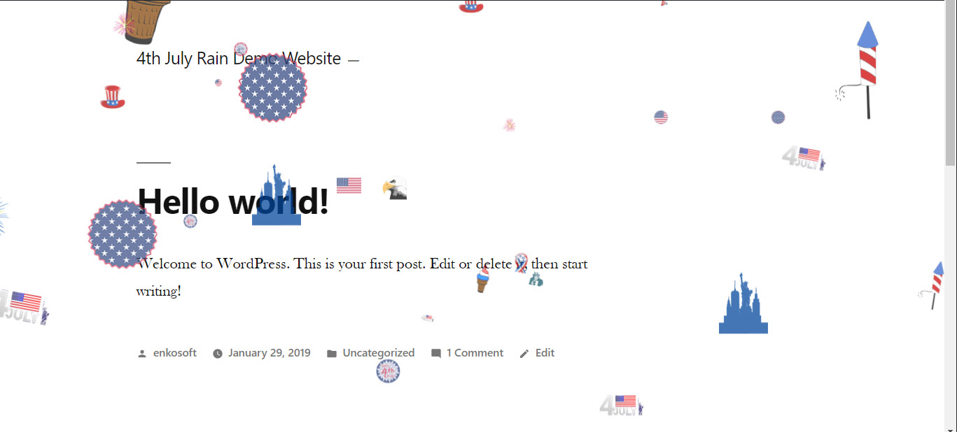 4th July Rain - WordPress Plugin by enkosoft | CodeCanyon