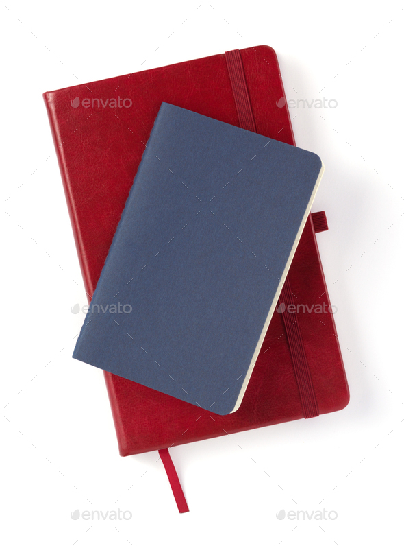 closed notebook or notepad at white background Stock Photo by seregam