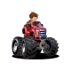 Cartoon Monster Truck with Driver Isolated, Vectors | GraphicRiver