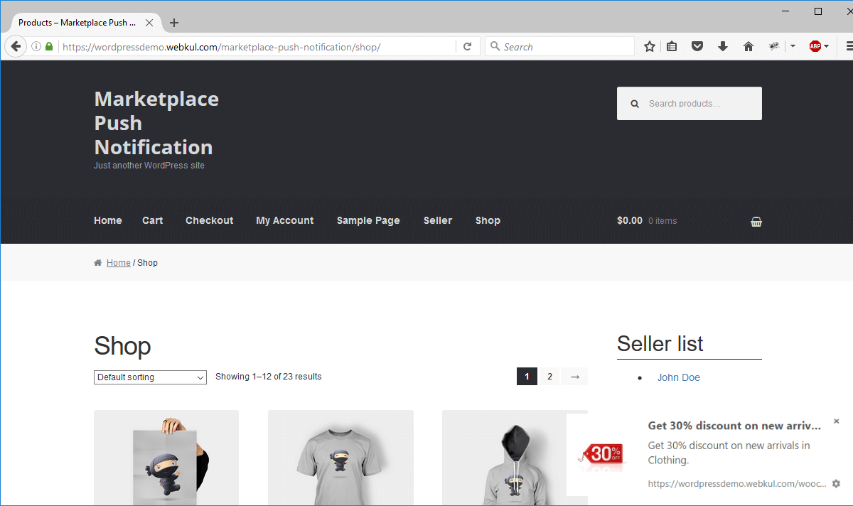 Wordpress Woocommerce Marketplace Web Push Notification Plugin By Webkul