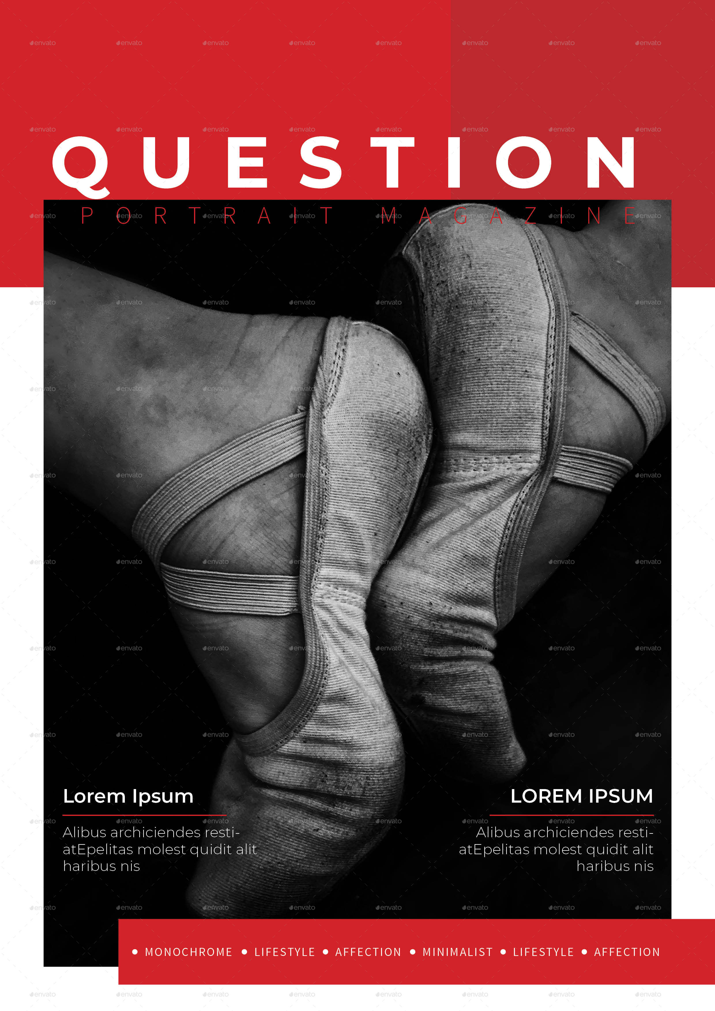Question Magazine Template, Print Templates | GraphicRiver