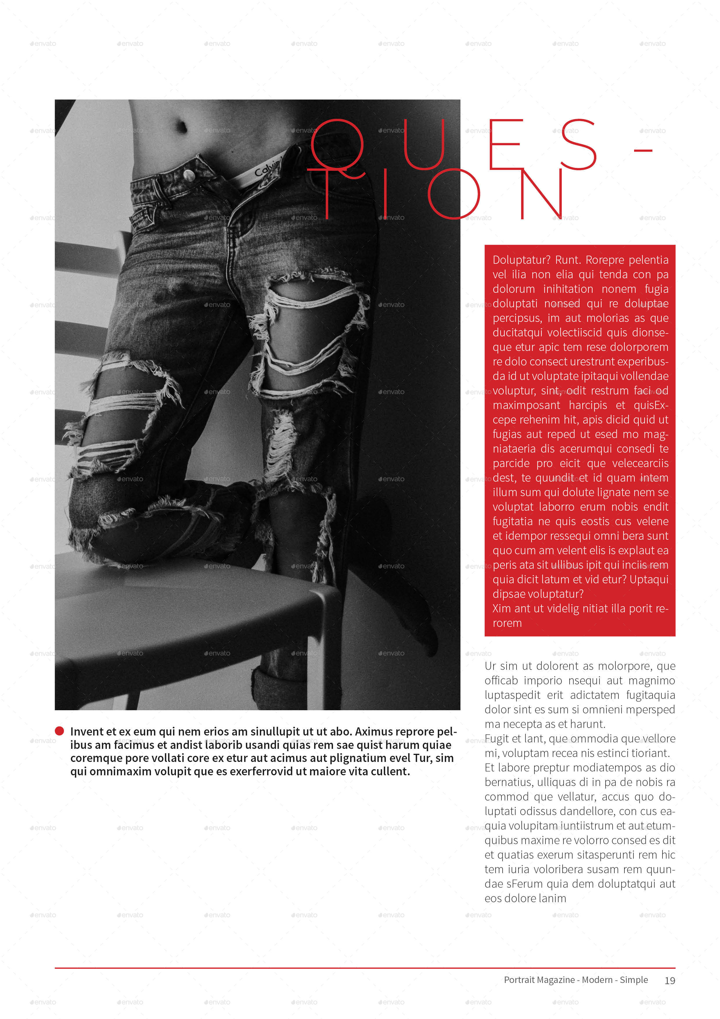 Question Magazine Template, Print Templates | GraphicRiver