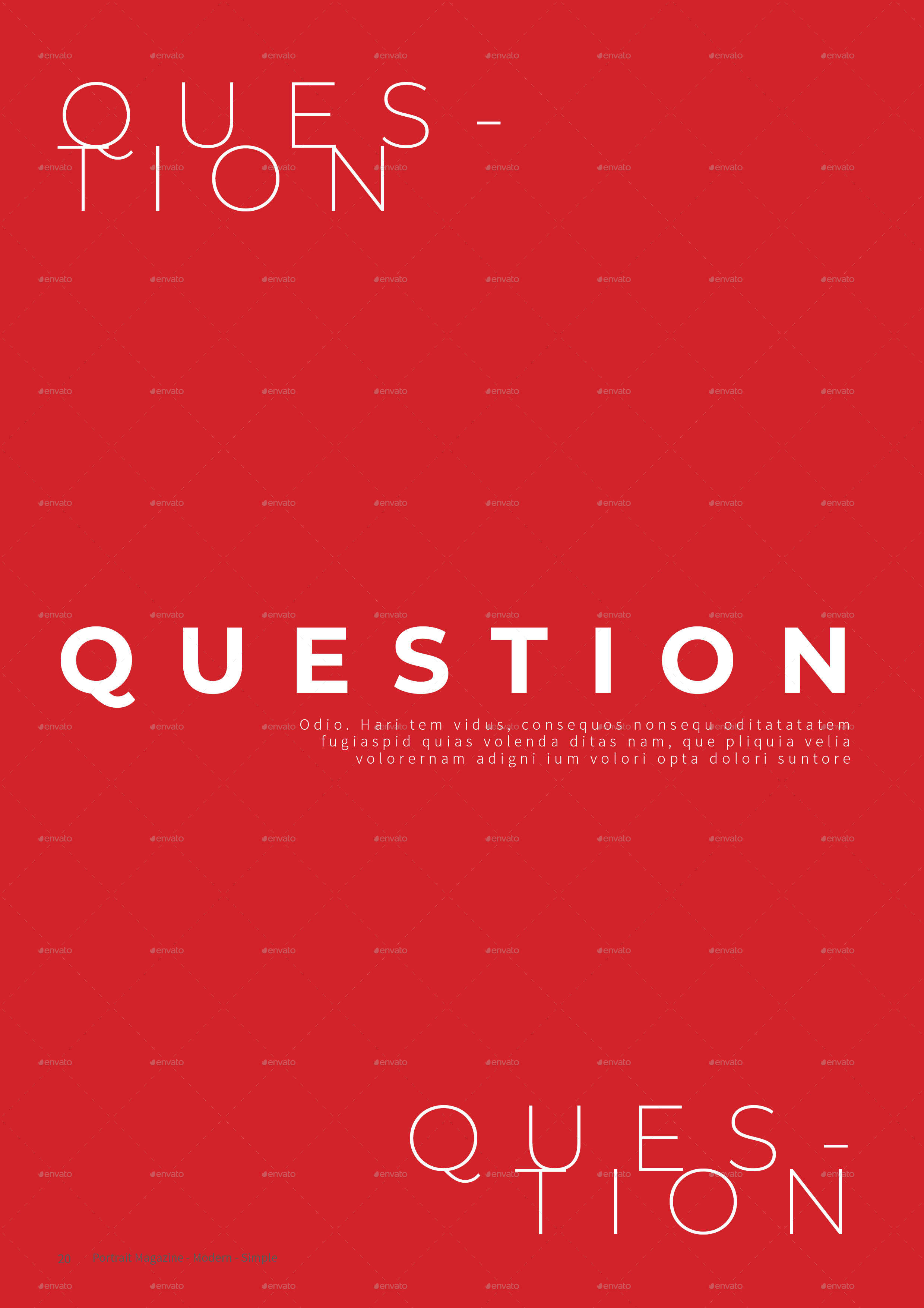 Question Magazine Template, Print Templates | GraphicRiver